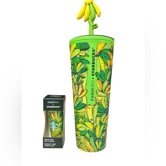Starbucks | Kitchen | Starbucks X Farm Rio Tropical Banana Tumbler Mini ...